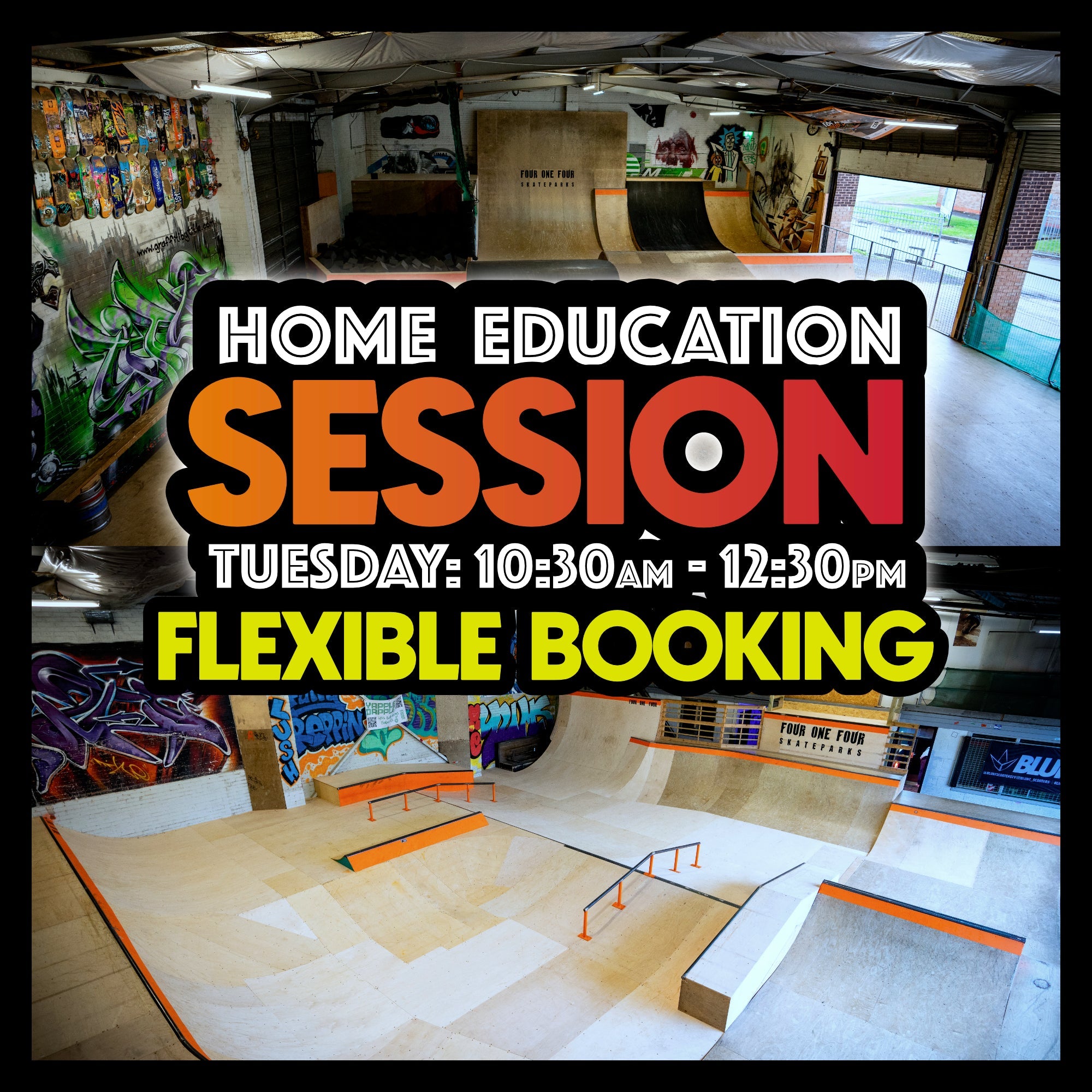Home Education Session (Flexible Booking) | Just Ramps Skatepark