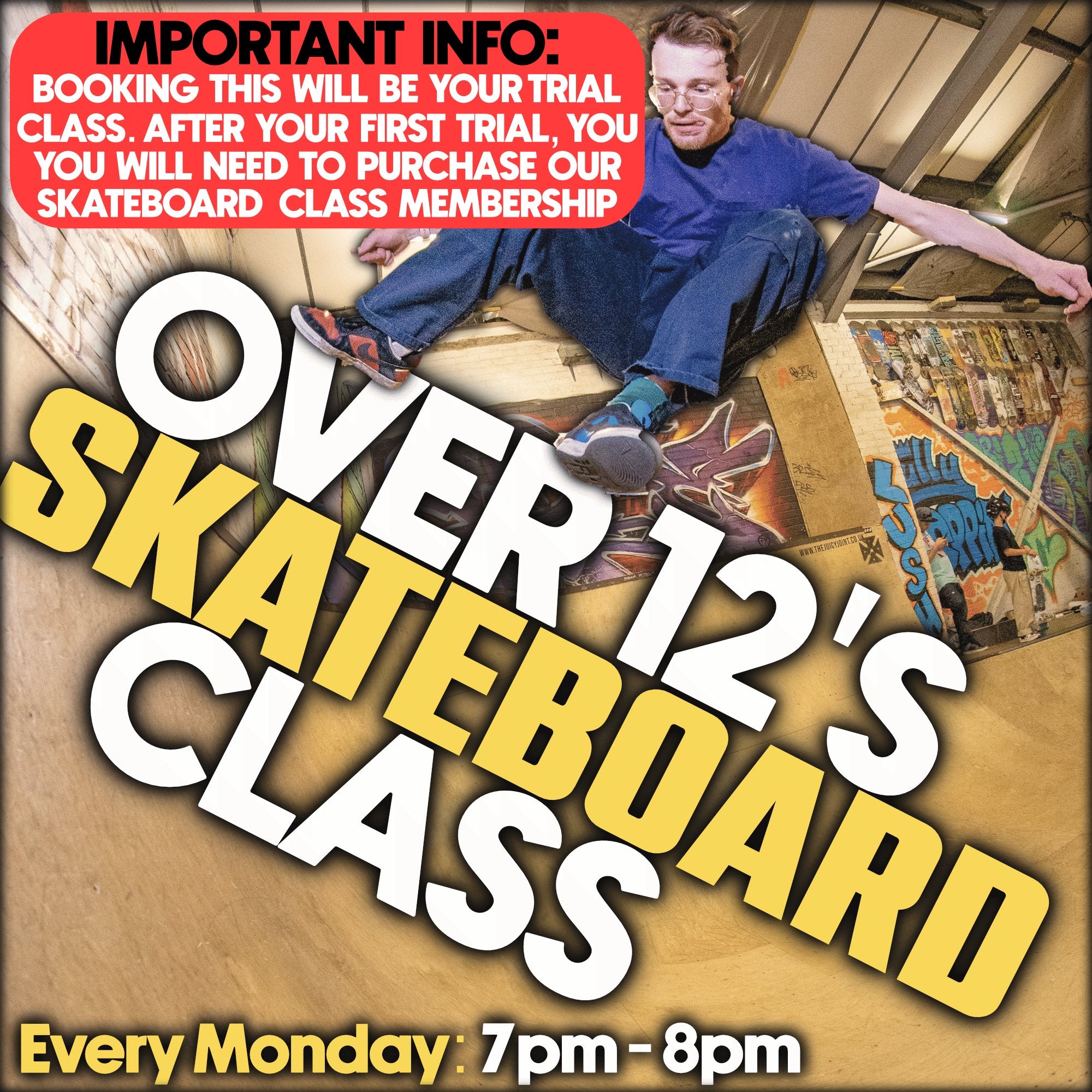 Over 12's Skateboard TRIAL CLASS | Just Ramps Skatepark